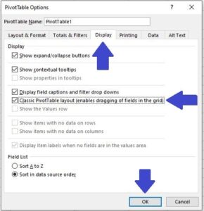 Convert an Excel Pivot Table to Classic Layout | Dedicated Excel