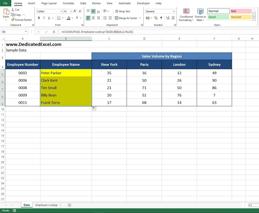 How to Use a VLOOKUP in Excel | Dedicated Excel