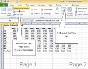 Remove Page Breaks and Page Number Watermark in Excel | Dedicated Excel