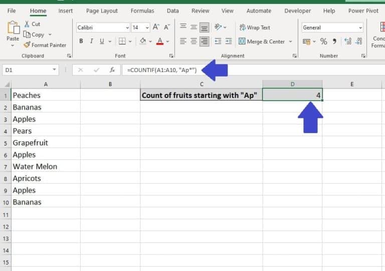 Count the Number of Cells with Specific Text | Dedicated Excel