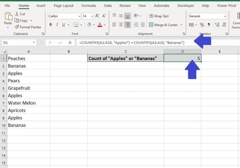 Count the Number of Cells with Specific Text | Dedicated Excel