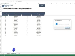 Free Excel Fixture Generator | Dedicated Excel