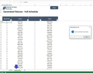 Free Excel Fixture Generator | Dedicated Excel