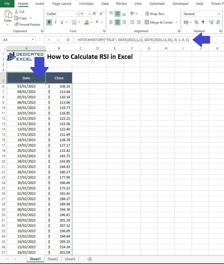 How to Calculate RSI in Excel | Dedicated Excel