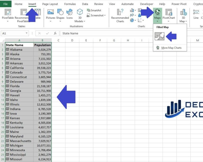 All 50 US States in Excel Format | Dedicated Excel