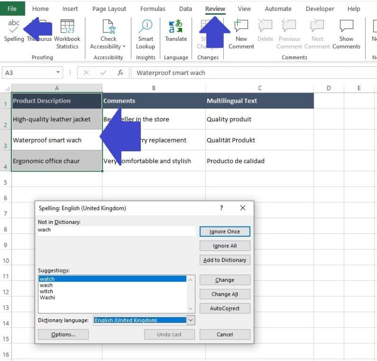 Mastering Spell Check in Excel | Dedicated Excel