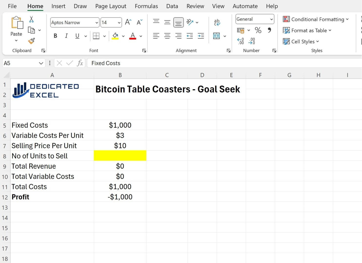Learn How to Goal Seek in Excel | Dedicated Excel