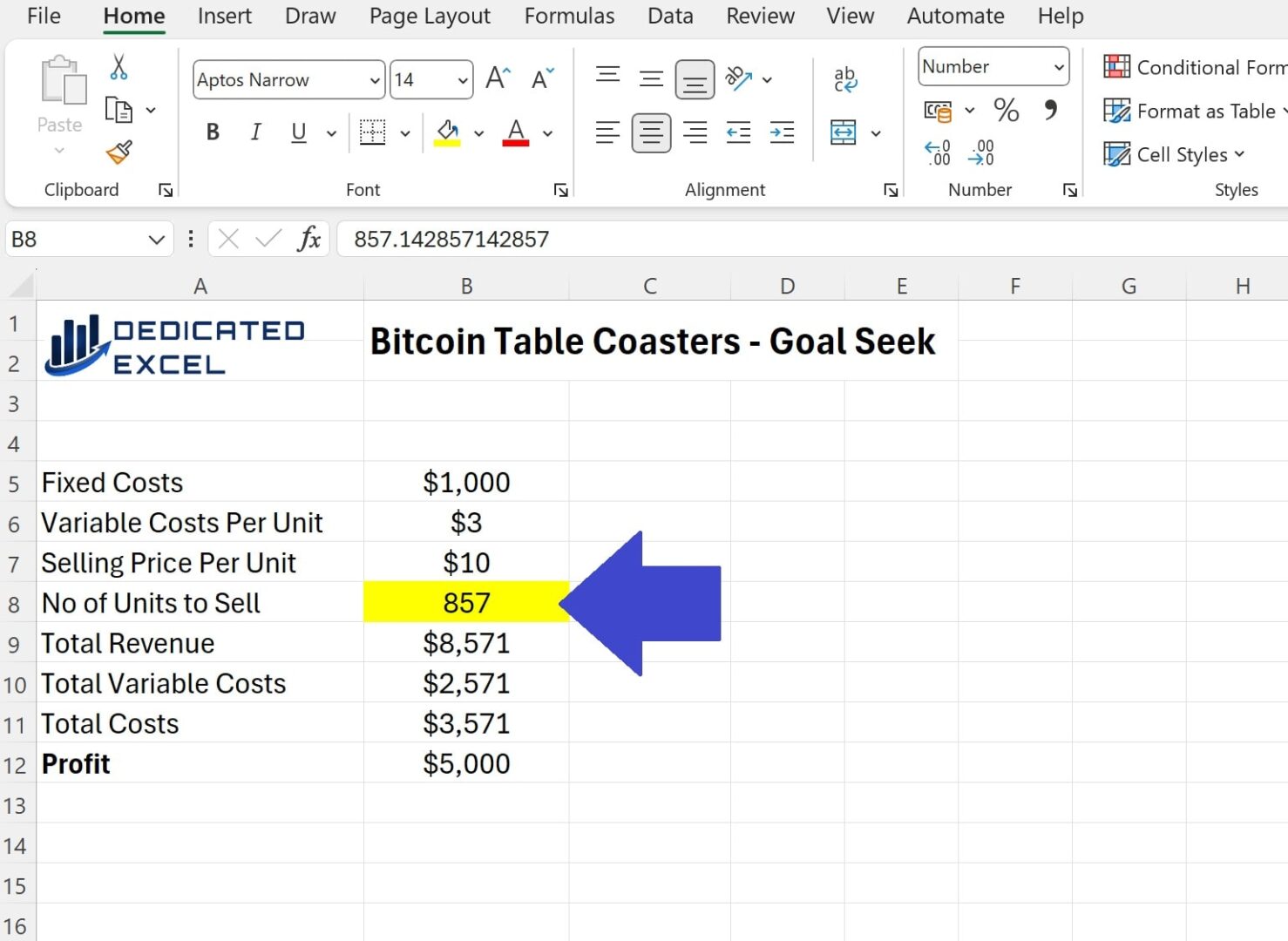 Learn How to Goal Seek in Excel | Dedicated Excel